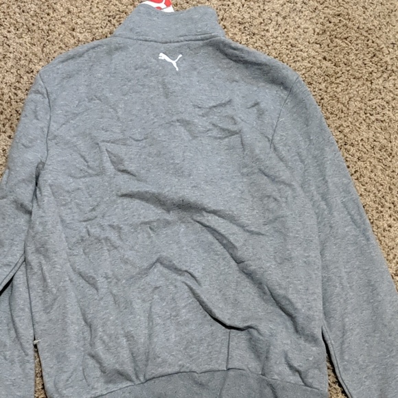 Puma | Jackets & Coats | Mens Grey Puma Fleece Track Jacket | Poshmark